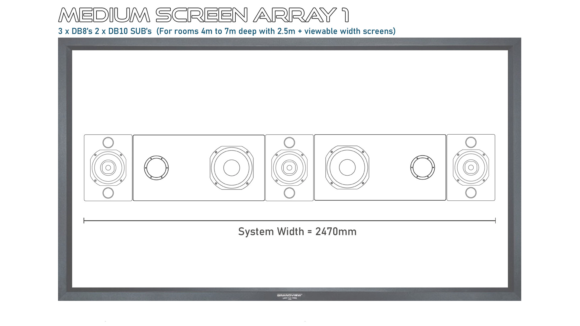 Front LCR Speakers for medium home cinema rooms and FX channels
